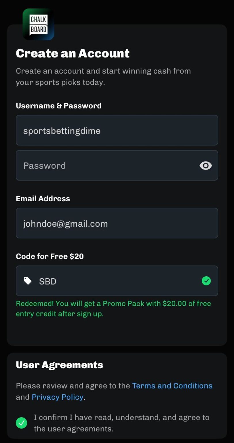 Chalkboard Promo Code SBD: Free Square + 100% Deposit Match